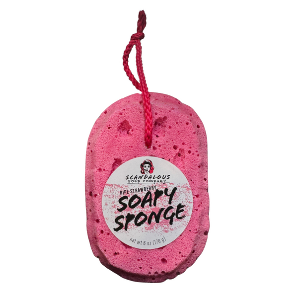 Ripe Strawberry Soapy Sponge – Scandalous Soap